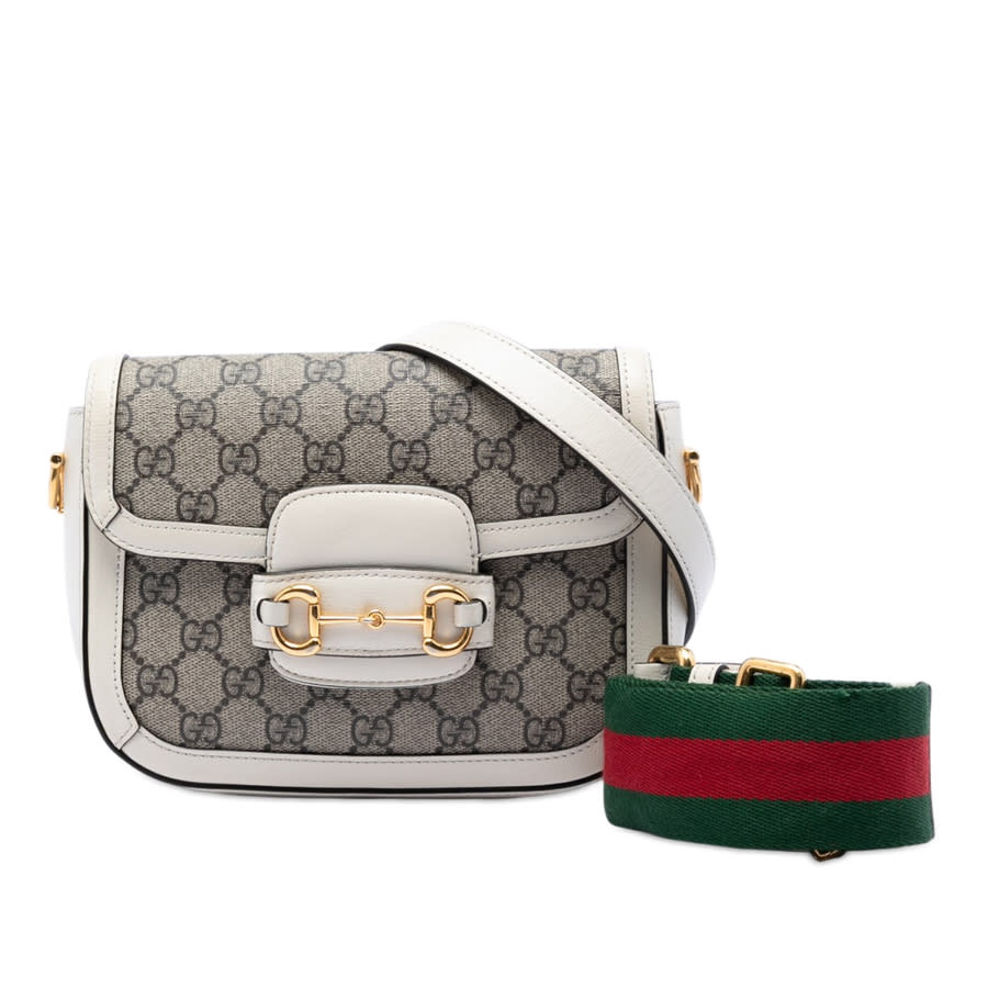 Gucci Pre-owned Gucci Small GG Supreme Web Horsebit 1955 Crossbody ...