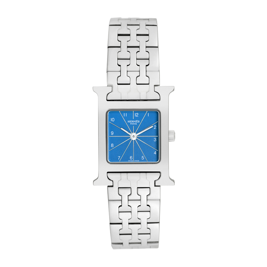 Hermes Pre-owned Hermes H-Watch Quartz Blue Dial Ladies Watch HH1.210 ...