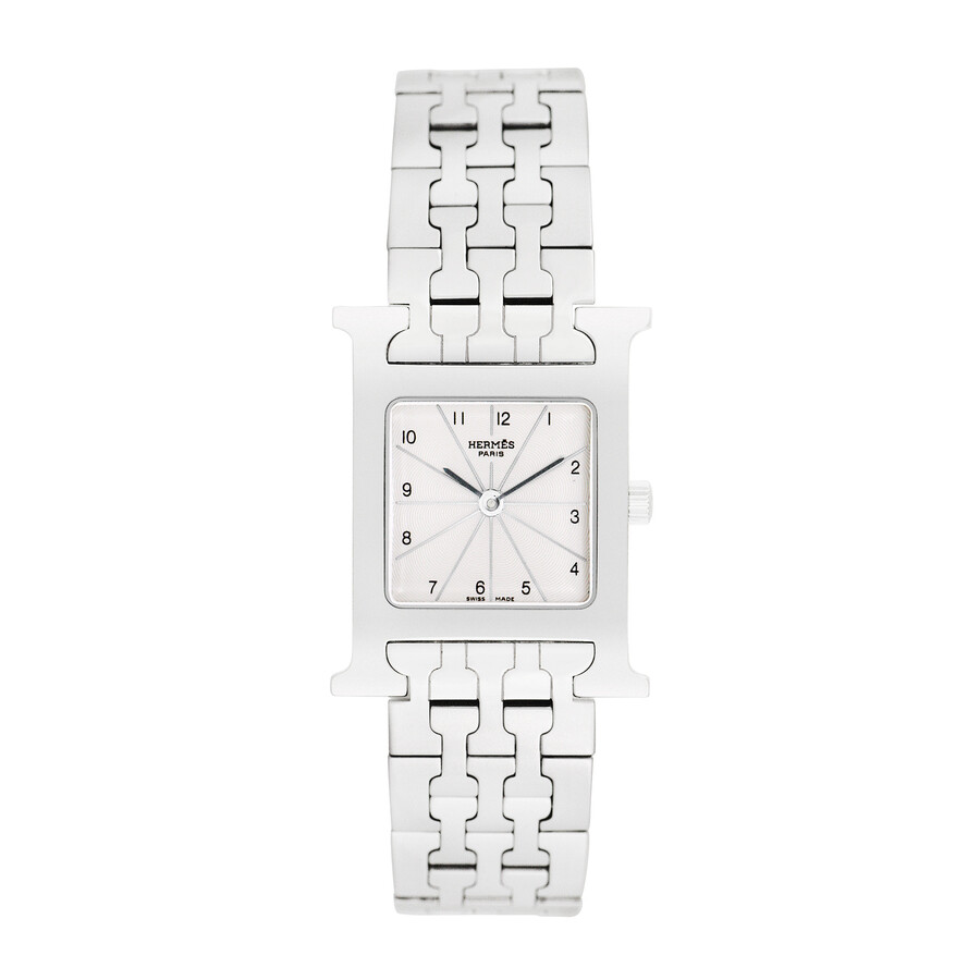 Hermes Pre-owned Hermes H-Watch Quartz Silver Dial Ladies Watch HH1.210 ...