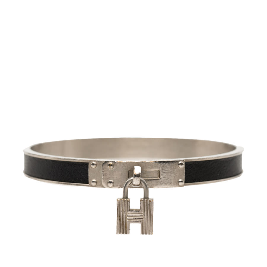 Hermes Pre-owned Hermes Leather Kelly Cadena Lock Bangle Bracelet ...