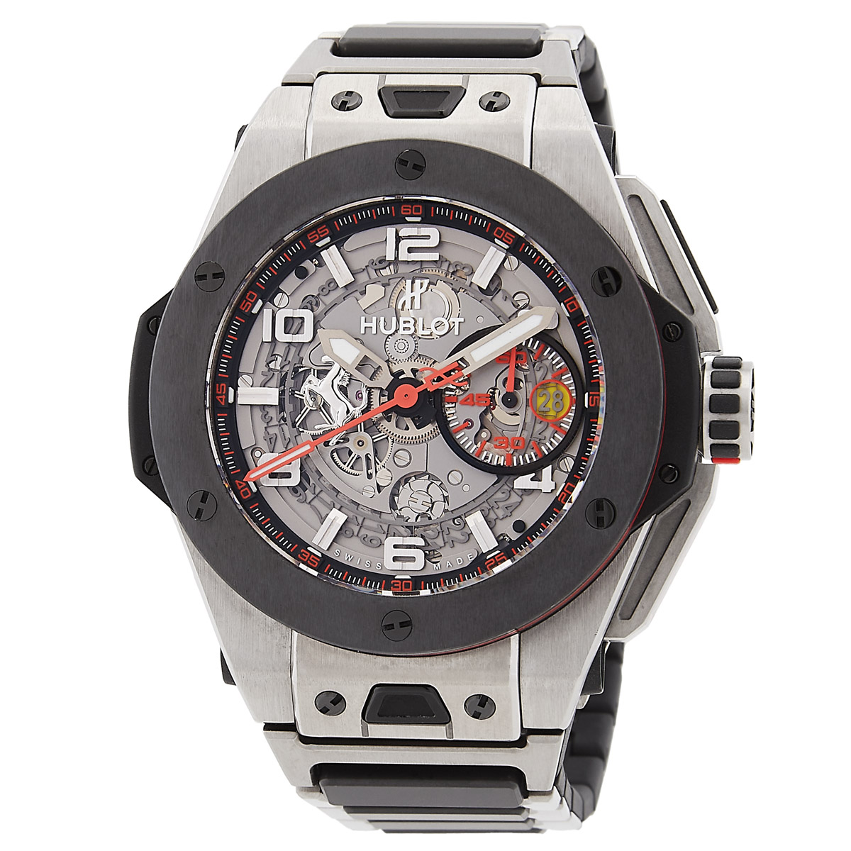 Hublot Pre-owned Hublot Big Bang Ferrari Chronograph Skeleton Dial Men ...