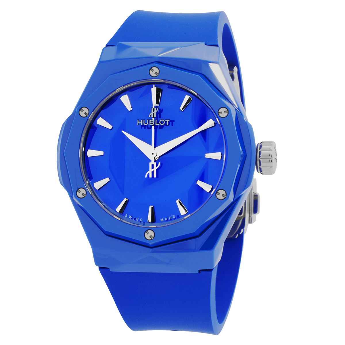 Hublot Pre-owned Hublot Classic Fusion Blue Dial Men's Watch 550.ES ...