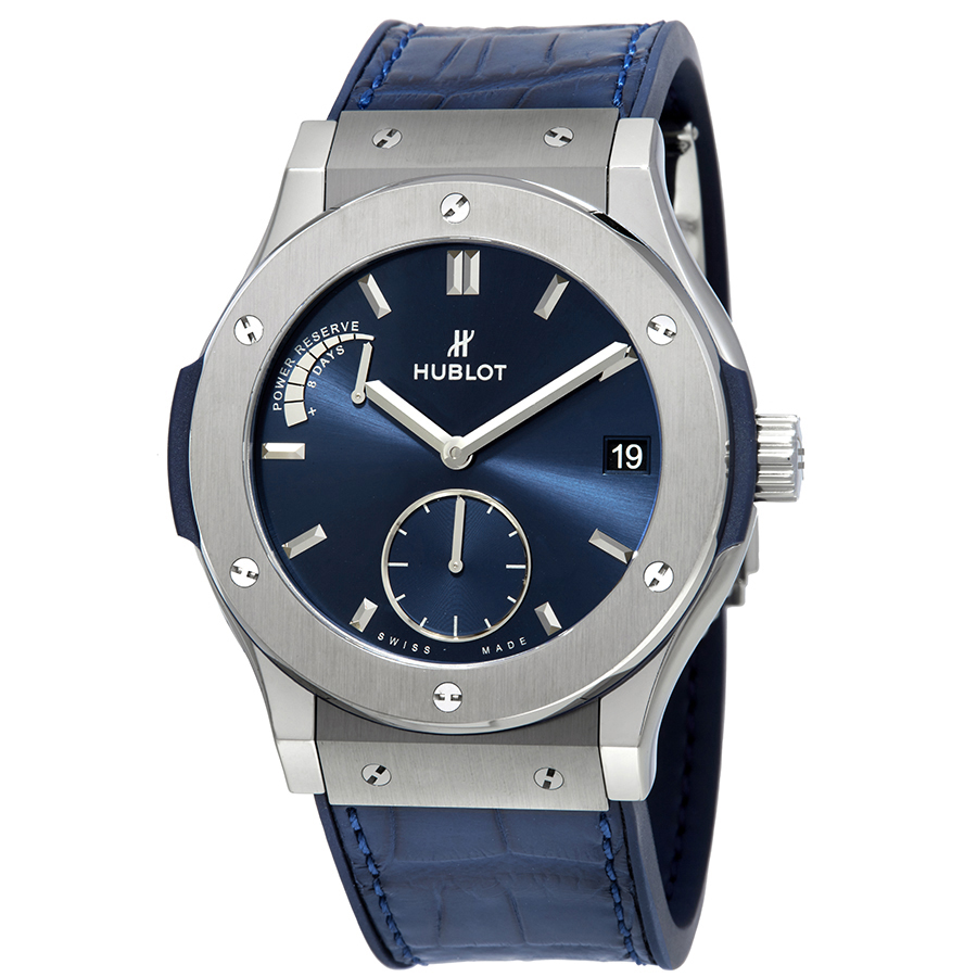 Hublot Pre-owned Hublot Classic Fusion Power Reserve Hand Wind Blue ...