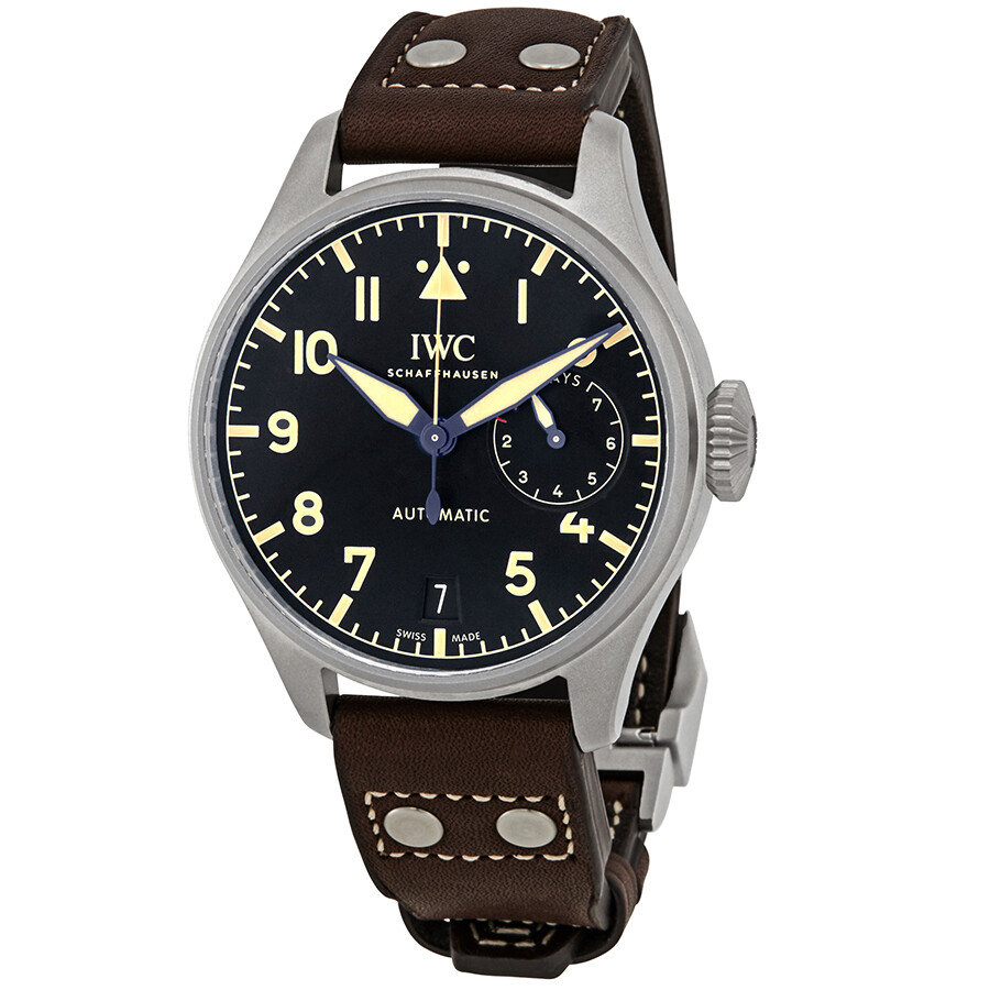 IWC Pre-owned IWC Big Pilots Black Dial Men's Watch IW501004 ...