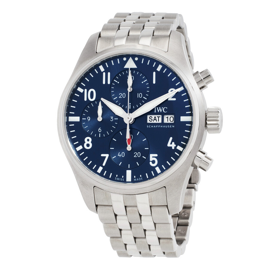 IWC Pre-owned IWC Pilot Chronograph Blue Dial Men's Watch IW388102 ...