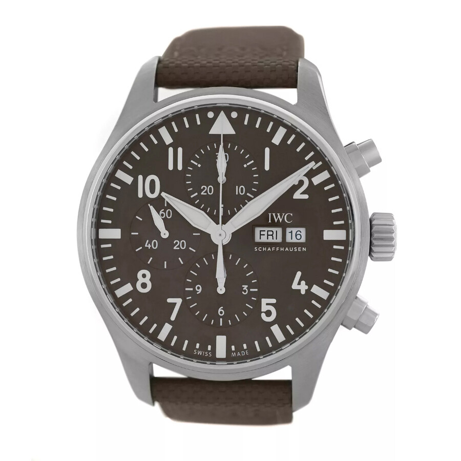 IWC Pre-owned IWC Pilot Chronograph Brown Dial Men's Watch IW377713 ...