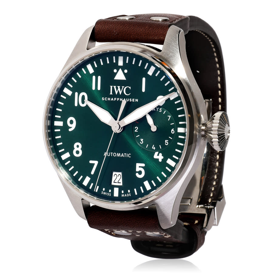 IWC Pre-owned IWC Pilot Green Dial Men's Watch IW501015 - Pre-Owned ...