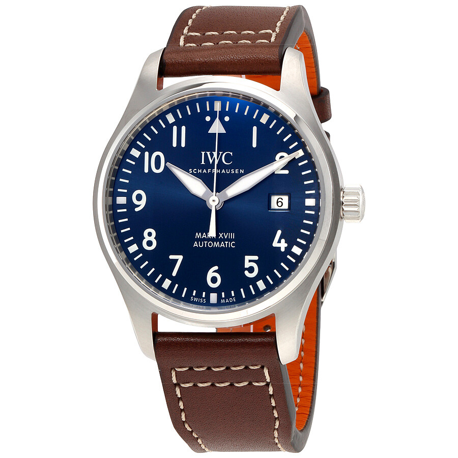 IWC Pre-owned IWC Pilot's Mark XVIII Midnight Blue Dial Men's Watch ...