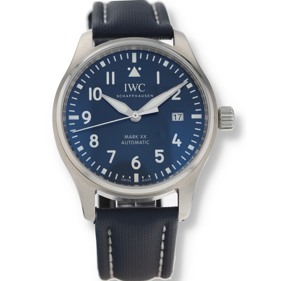 IWC Pre-owned IWC Pilot's Watch Mark XX Automatic Blue Dial Men's Watch ...