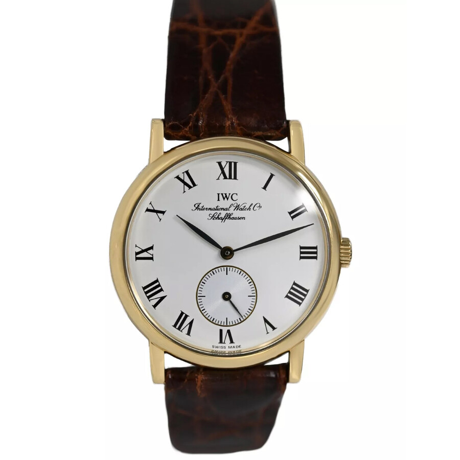 IWC Pre-owned IWC Portofino Hand Wind White Dial Men's Watch ...