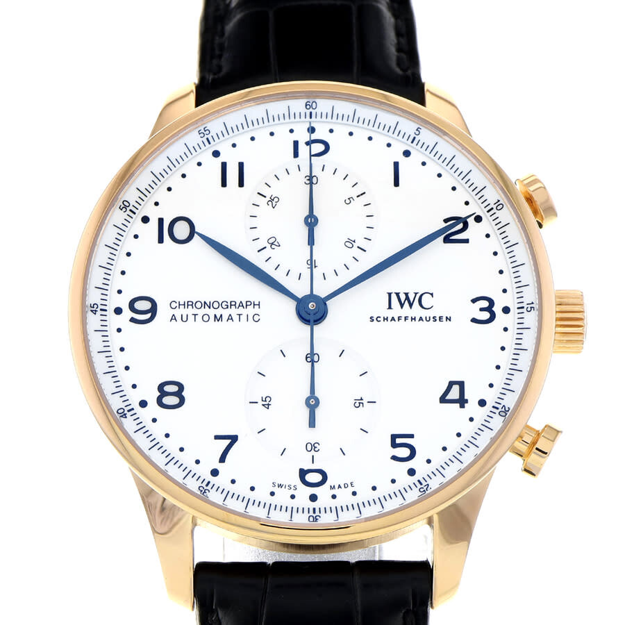 IWC Pre-owned IWC Portuguese Chronograph Automatic White Dial Men's ...