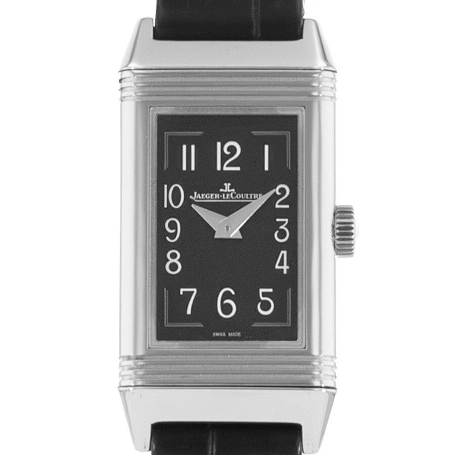 Jaeger LeCoultre Pre-owned Jaeger-LeCoultre Reverso Quartz Black Dial ...