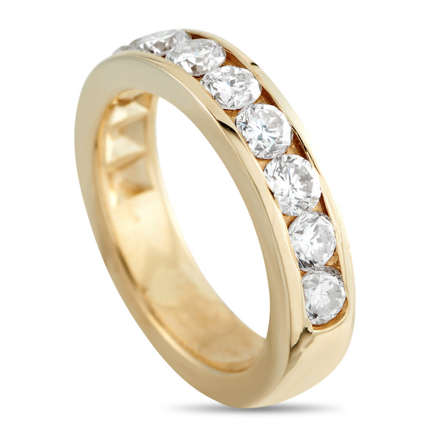 Lb Exclusive Pre-Owned LB Exclusive 14K Yellow Gold 1.0ct Diamond Half ...