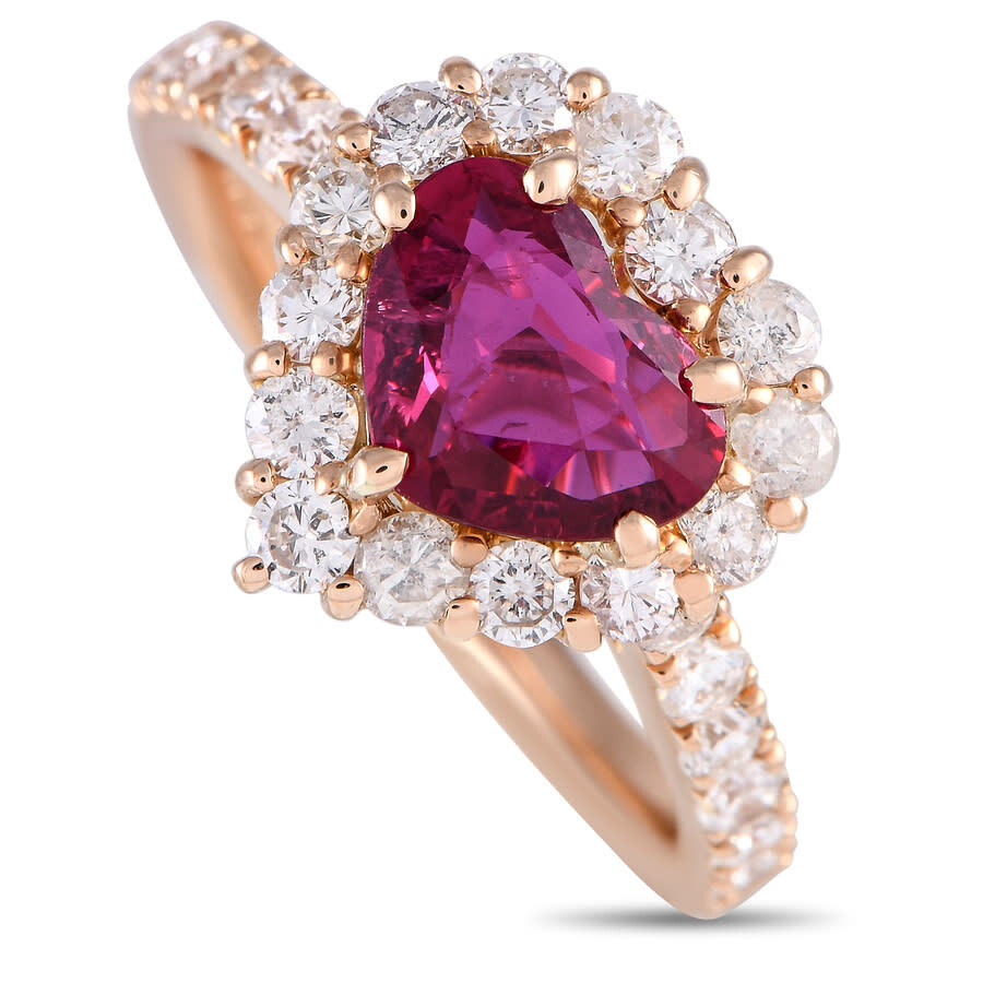 Lb Exclusive Pre-Owned LB Exclusive 18K Rose Gold 0.85ct Diamond and ...