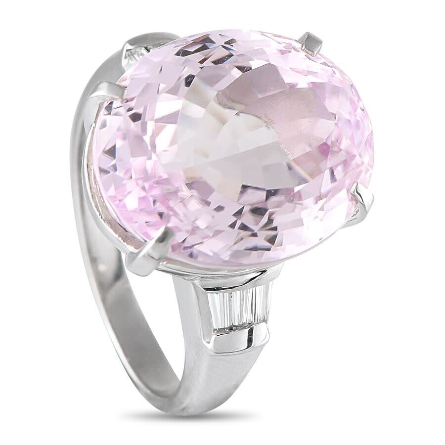 Lb Exclusive Pre-Owned LB Exclusive Platinum 0.18ct Diamond and Kunzite Ring MF16 073025 MF16 ...