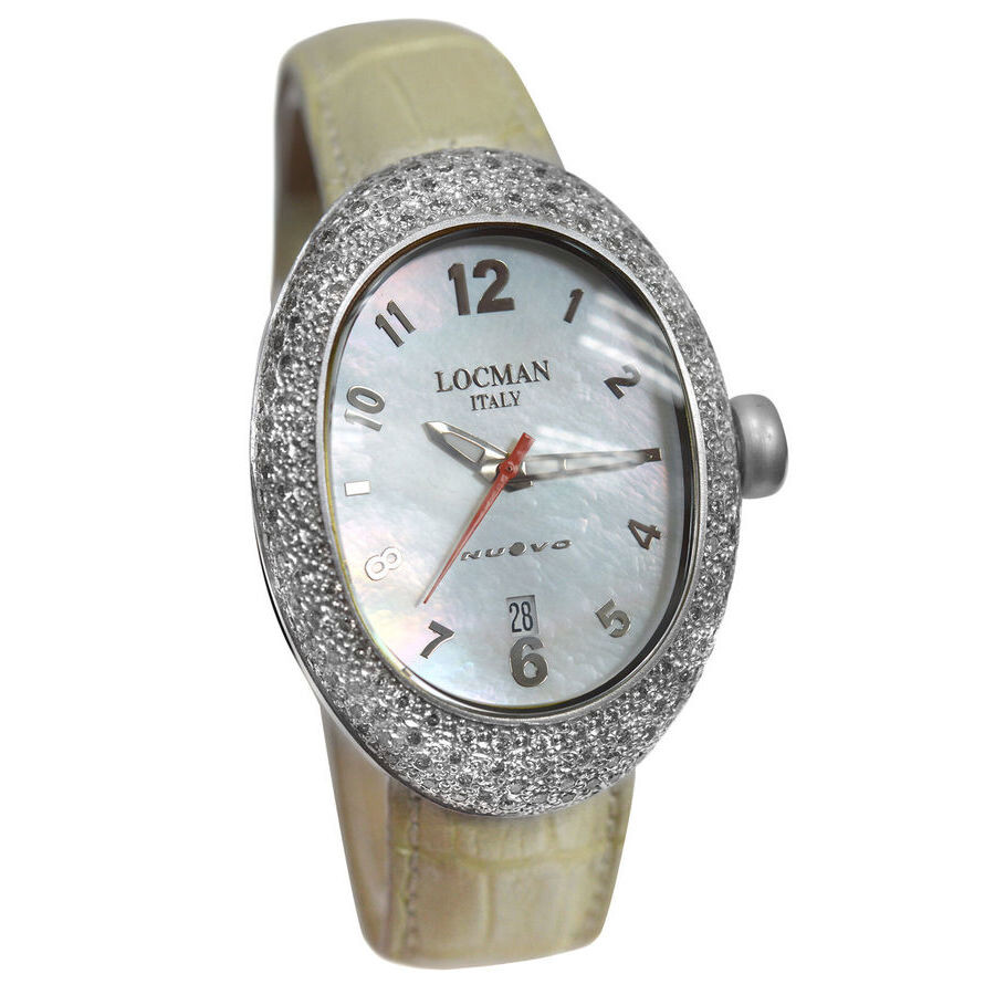 Locman Pre-owned Locman Nuovo Quartz Diamond White Dial Ladies Watch ...