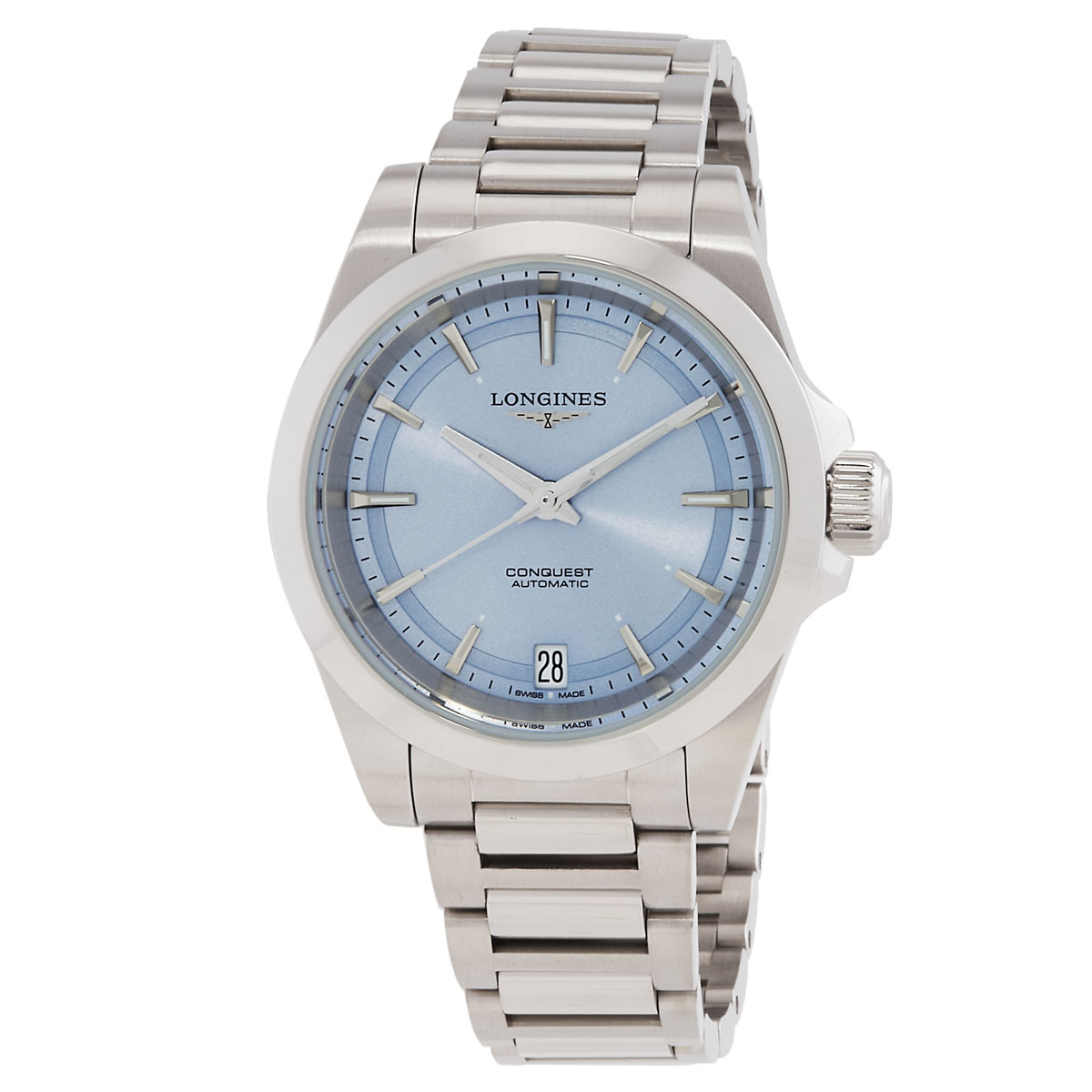Longines Pre-owned Longines Conquest Automatic Sunray Blue Dial Ladies ...