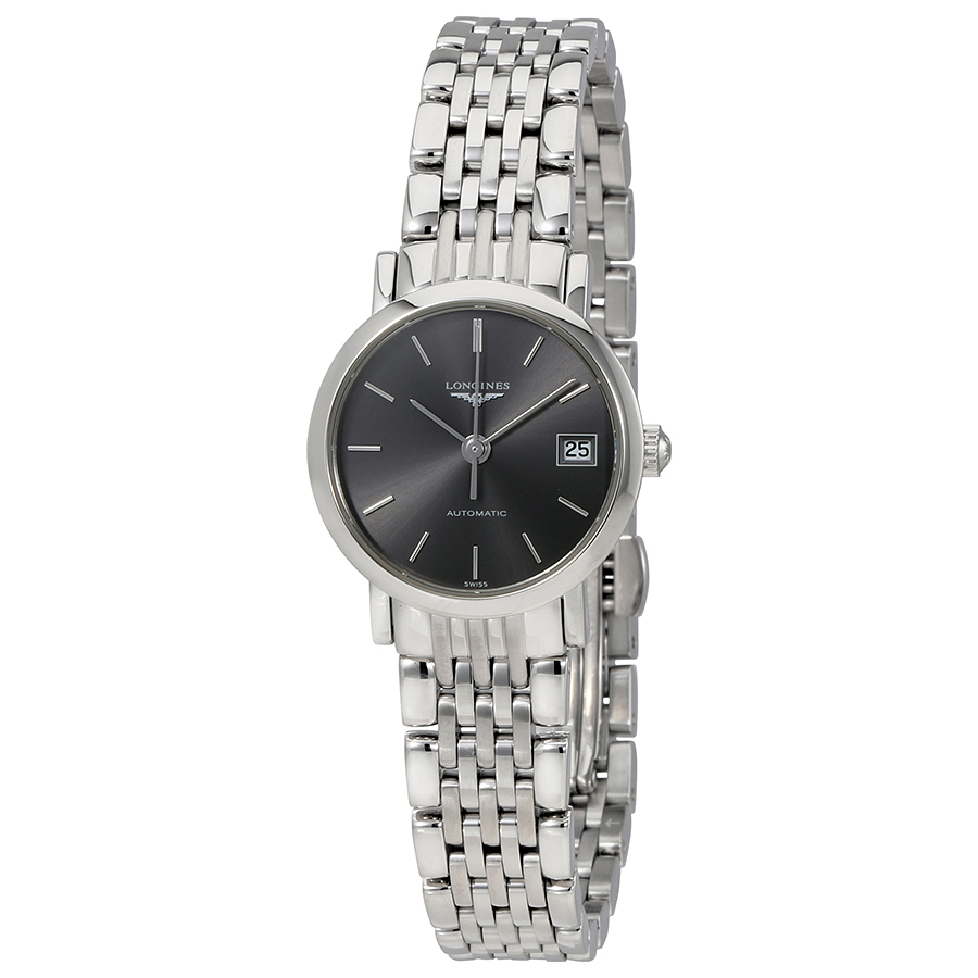 Longines Pre-owned Longines Elegant Grey Dial Ladies Watch L4.309.4.72 ...