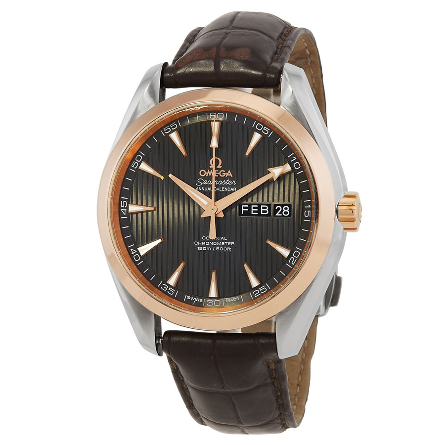 Omega Pre-owned Omega Aqua Terra Annual Calendar Automatic Chronometer ...