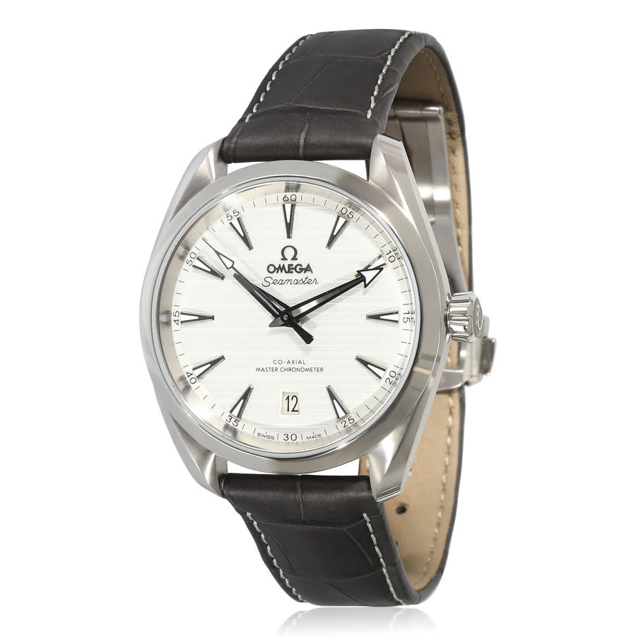 Omega Pre-owned Omega Aqua Terra Co-Axial Silver Dial Men's Watch 220 ...