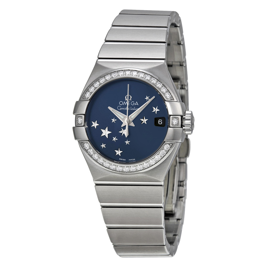 Omega Pre-owned Omega Constellation Chronometer Star Diamond Blue with ...