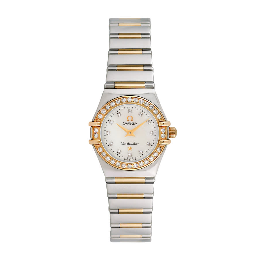 Omega Pre-owned Omega Constellation Quartz Diamond Ladies Watch 111.25 ...