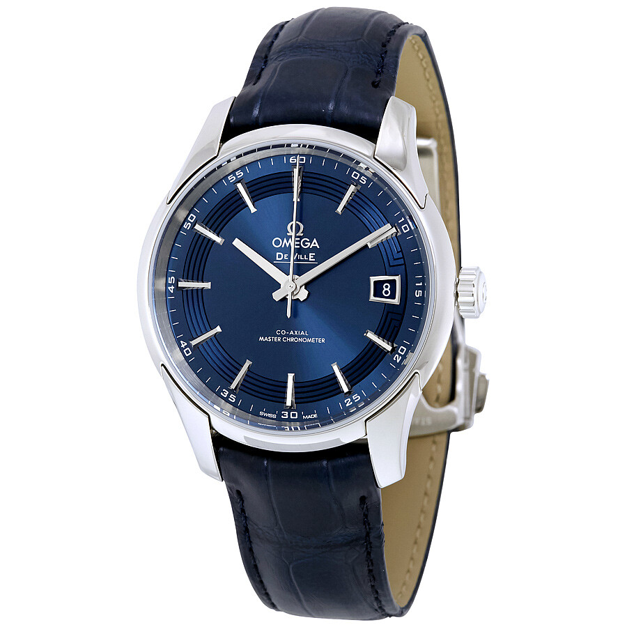 Omega Pre-owned Omega De Ville Hour Vision Blue Dial Men's Watch 433.33 ...