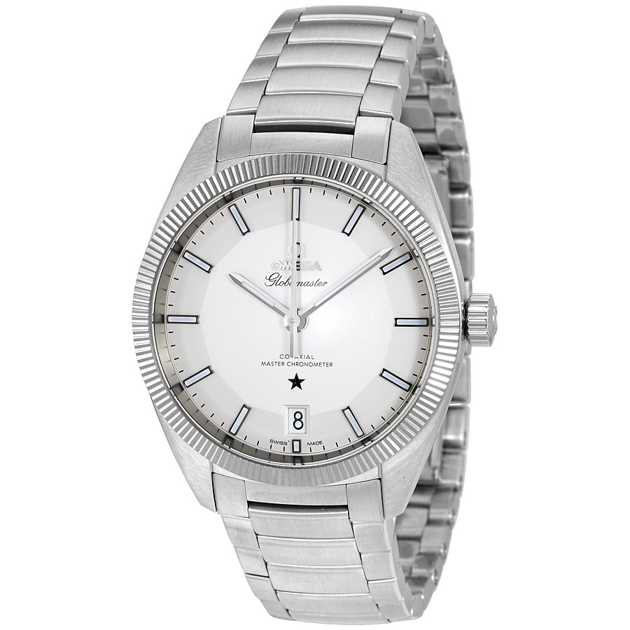 Omega Pre-owned Omega Globemaster Automatic Chronometer Silver Dial Men ...
