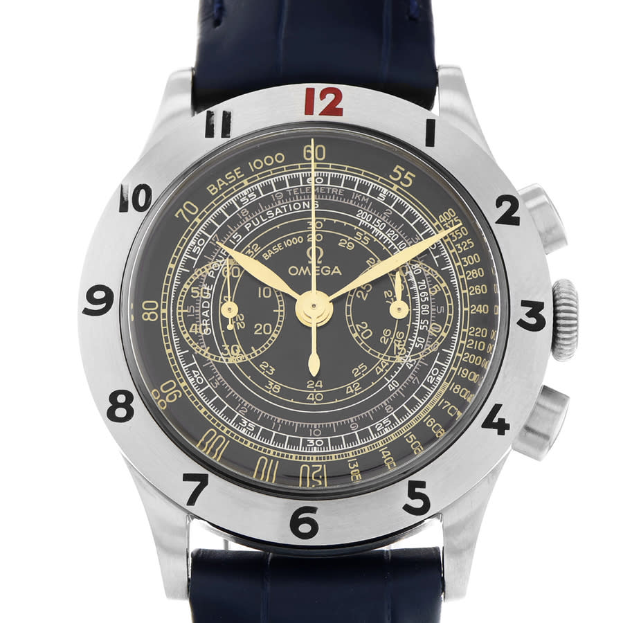 Omega Pre-owned Omega Museum Chronograph Hand Wind Black Dial Men's ...