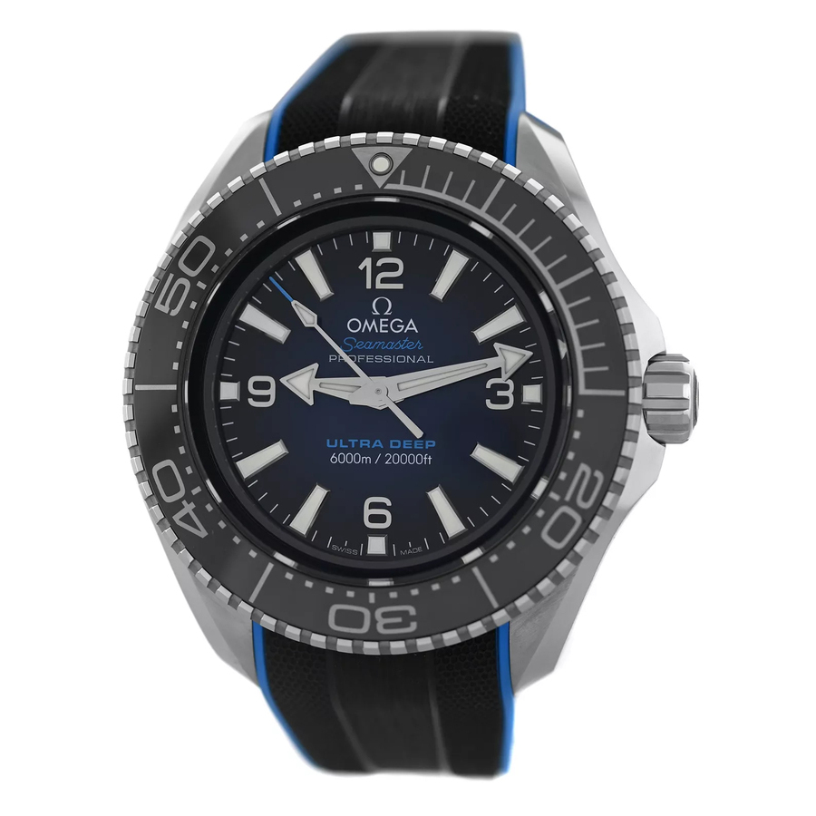 Omega Pre-owned Omega Seamaster Planet Ocean Blue Dial Men's Watch 215 ...