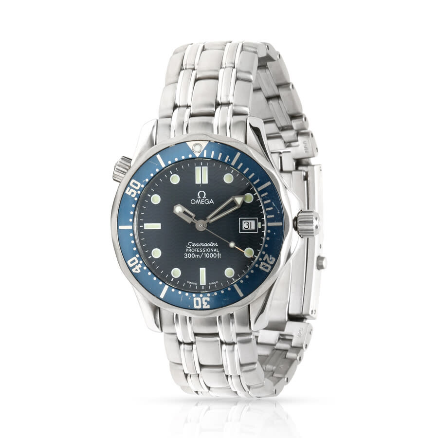 Omega Pre-owned Omega Seamaster Quartz Blue Dial Unisex Watch 2561.80 ...