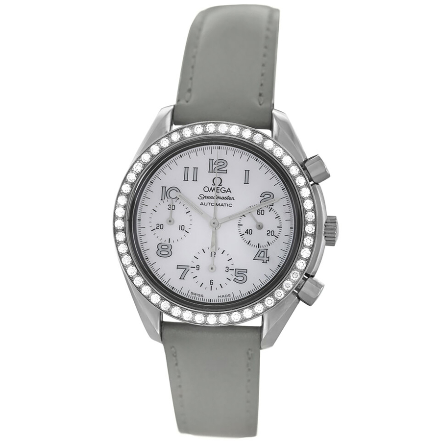 Omega Pre-owned Omega Speedmaster Chronograph Automatic Diamond White ...