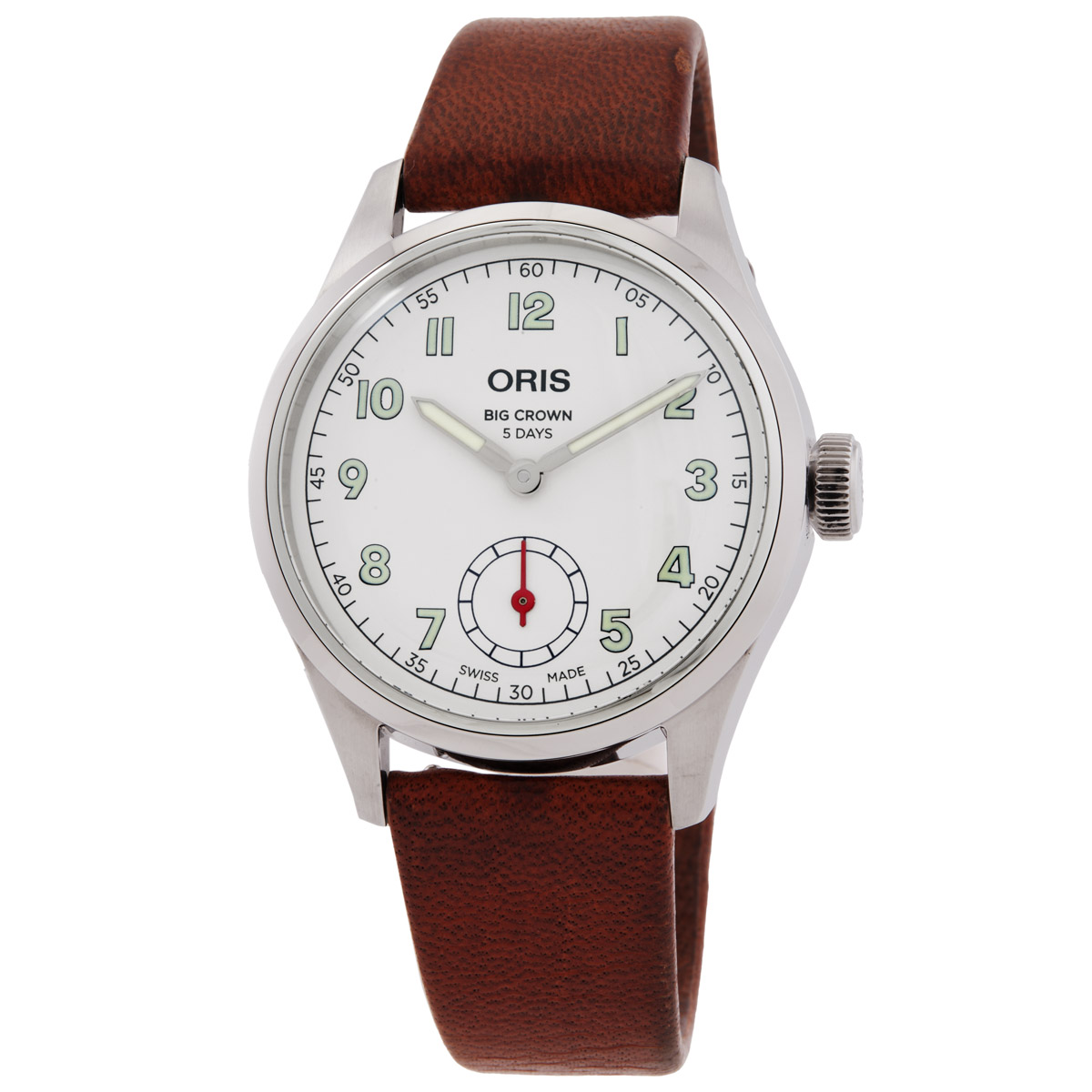 Oris Pre-owned Oris Big Crown Pointer Date Automatic White Dial Men's ...