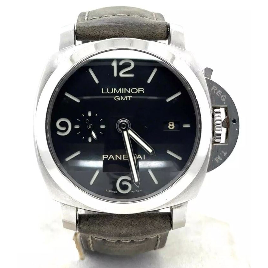 Panerai Pre-owned Panerai Luminor 1950 3 Days Gmt Automatic Black Dial ...