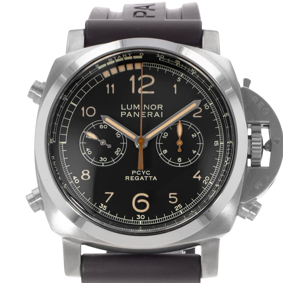 Panerai Pre-owned Panerai Luminor 1950 Chronograph Black Dial Men's ...