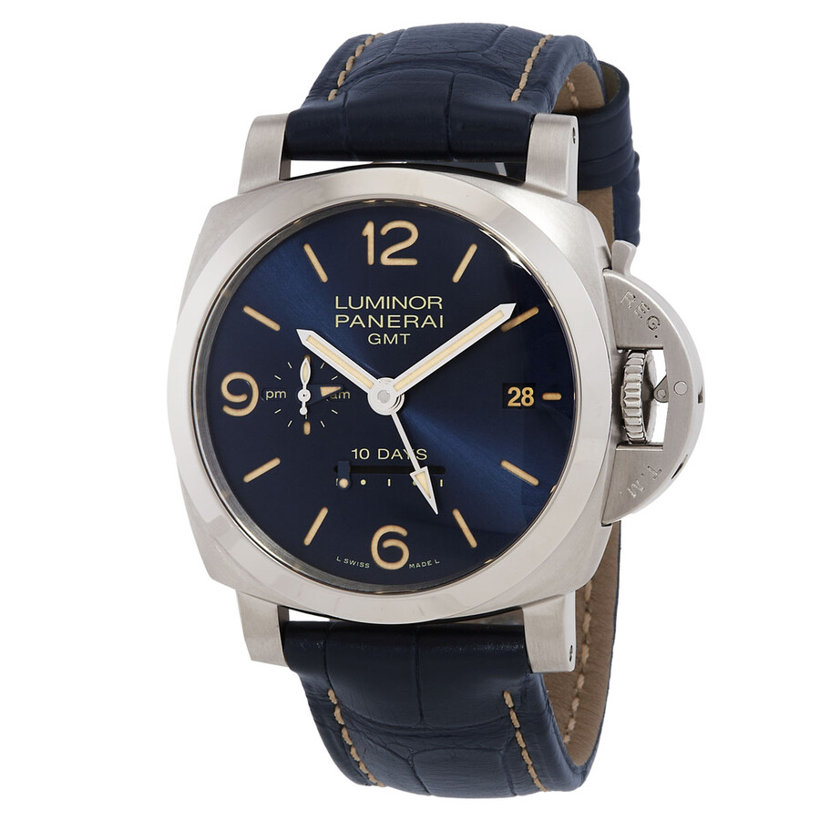 Panerai Pre-owned Panerai Luminor 1950 GMT Blue Dial Men's Watch ...