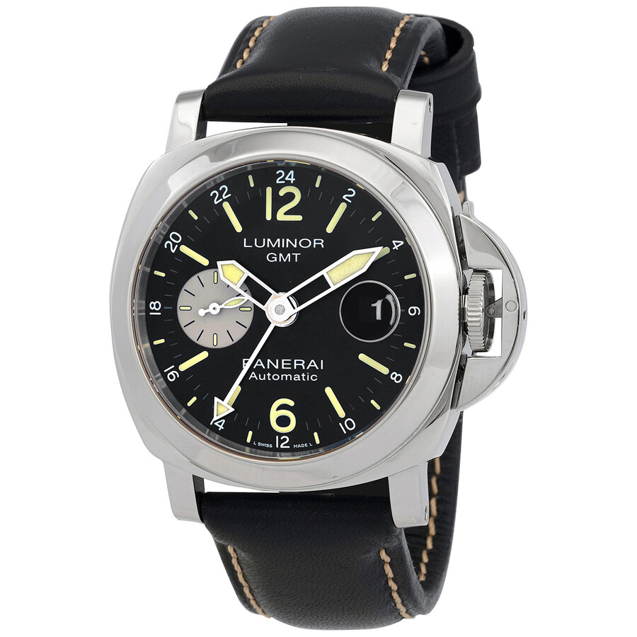 Panerai Pre-owned Panerai Luminor 44 GMT Automatic Chronometer Black ...
