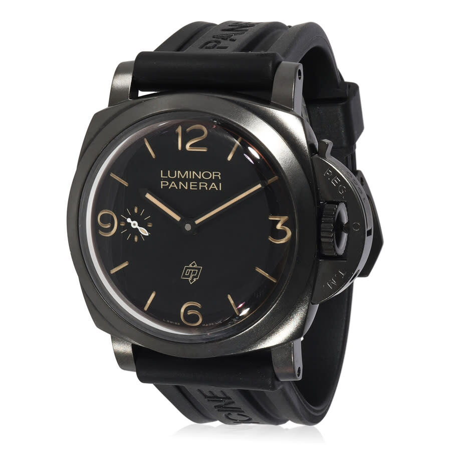 Panerai Pre-owned Panerai Luminor Hand Wind Black Dial Men's Watch ...