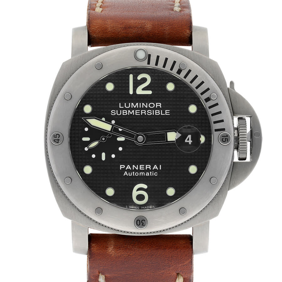 Panerai Pre-owned Panerai Luminor Submersible Black Hobnail Dial Men's ...