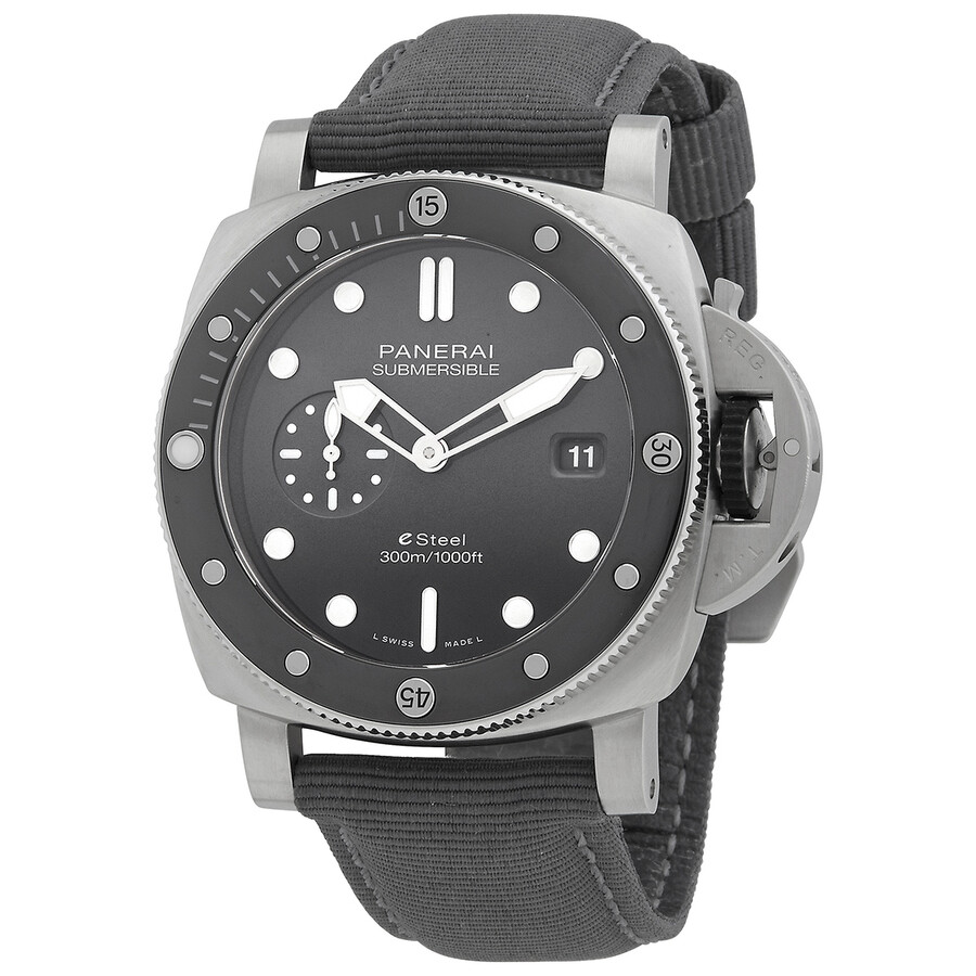 Panerai Pre-owned Panerai Submersible Automatic Grey Dial Men's Watch ...