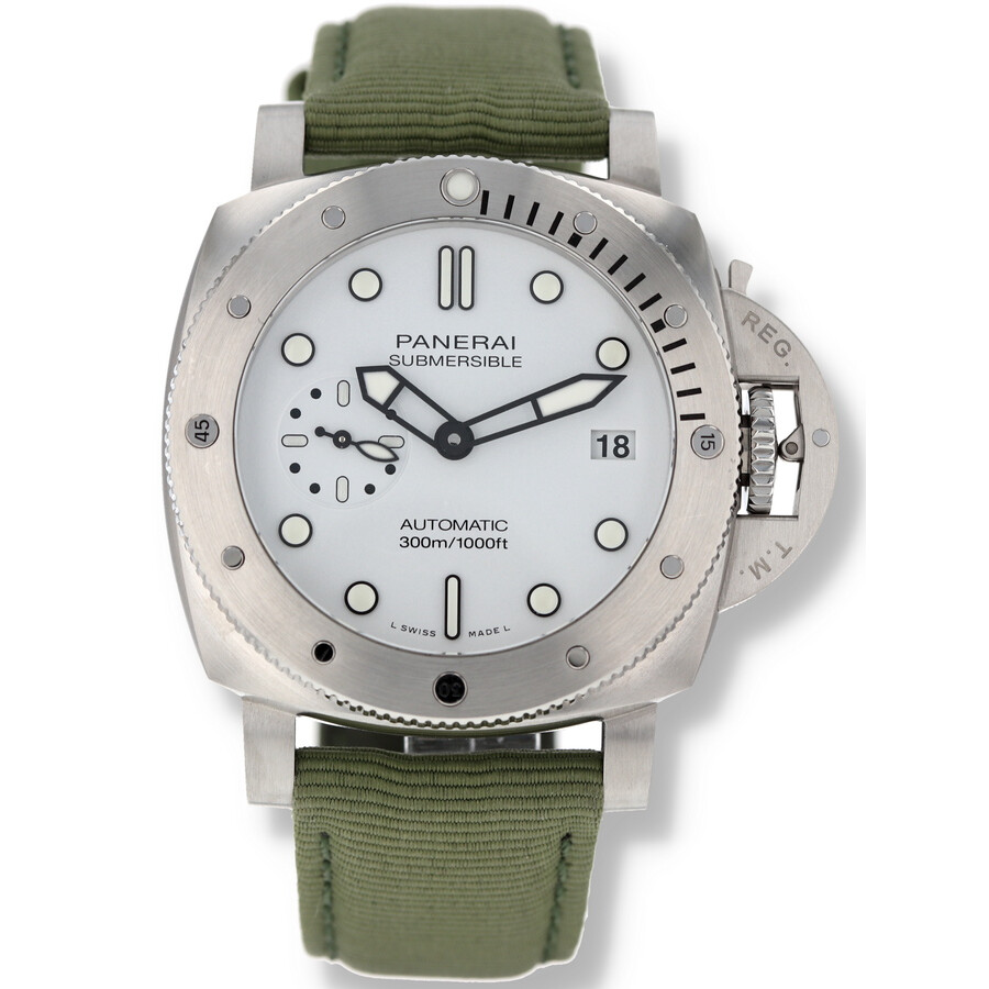Panerai Pre-owned Panerai Submersible Bianco White Dial Men's Watch ...