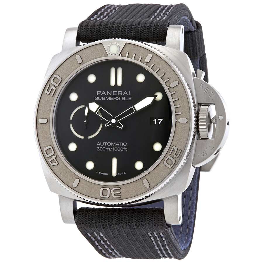 Panerai Pre-owned Panerai Submersible Mike Horn Automatic Black Dial ...