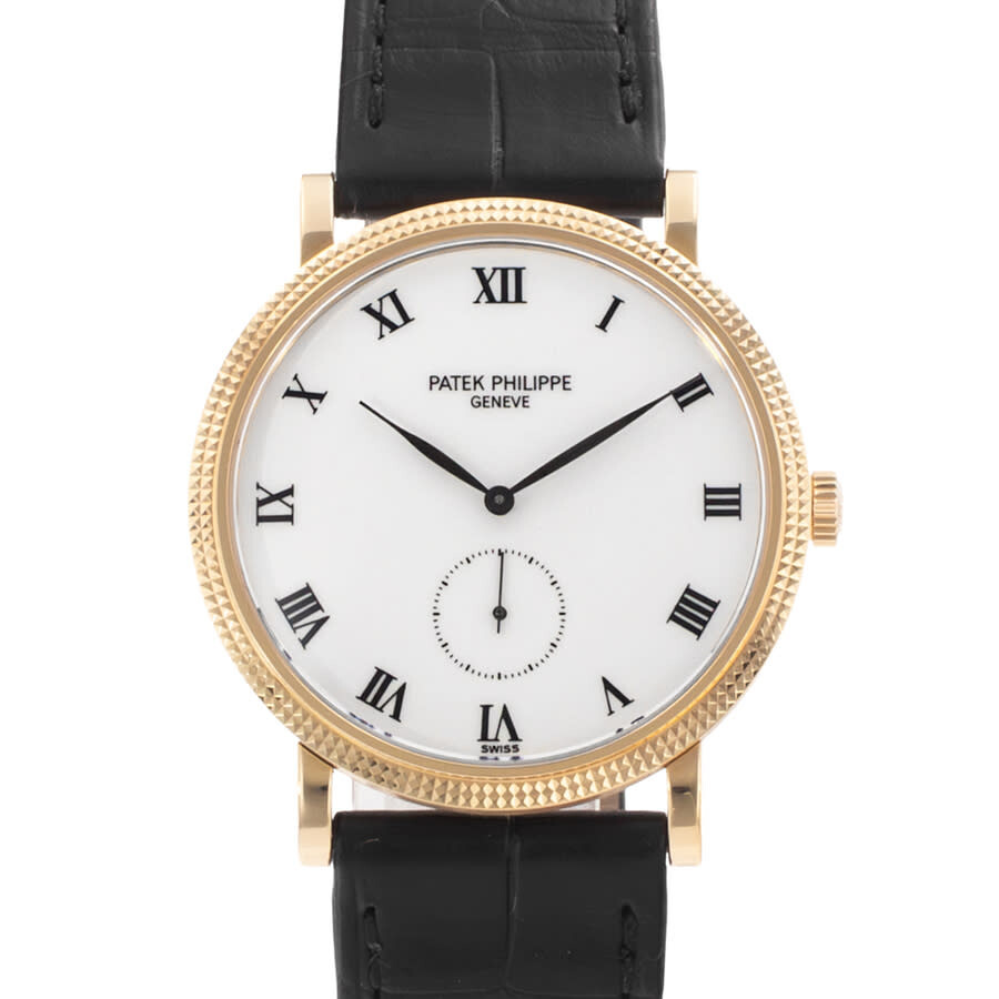 Patek Philippe Pre-owned Patek Philippe Calatrava Hand Wind White Dial Men's Watch 3919 ...