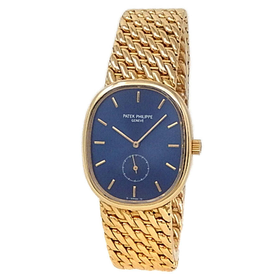 Patek Philippe Pre-owned Patek Philippe Ellipse Hand Wind Blue Dial Men ...