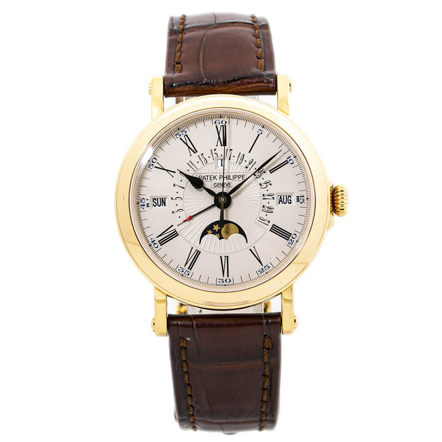 Patek Philippe Pre-owned Patek Philippe Perpetual Calendar White Dial ...