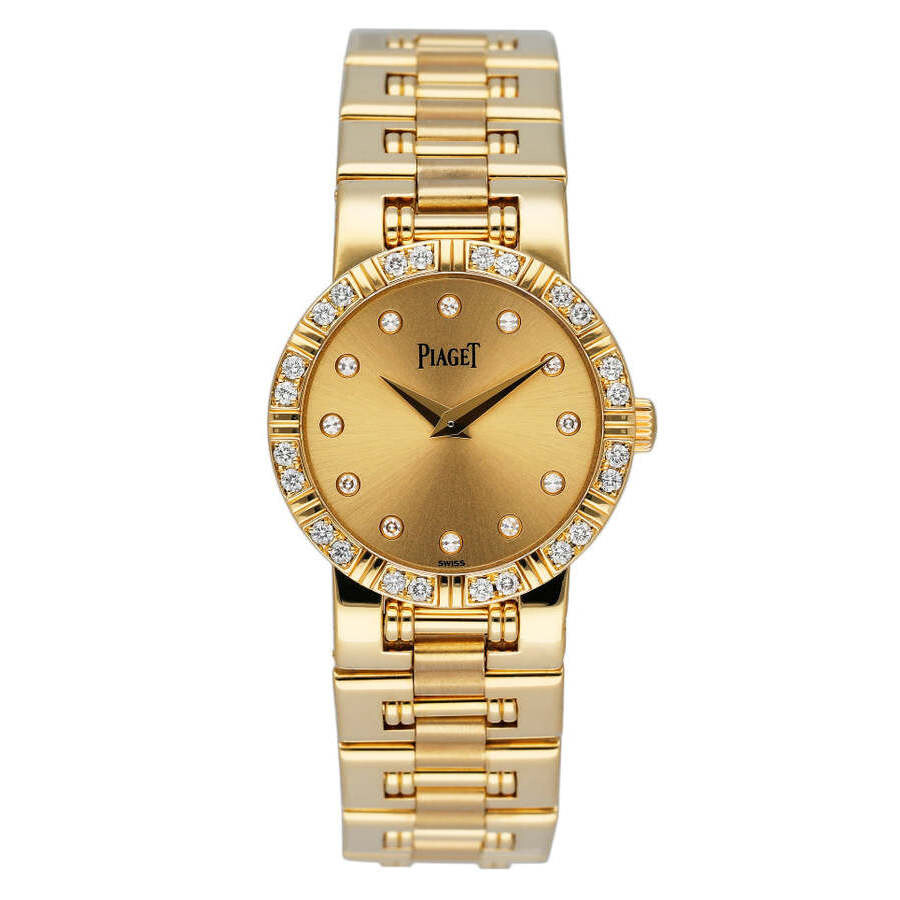 Piaget Pre-owned Piaget Dancer Quartz Diamond Champagne Dial Ladies ...