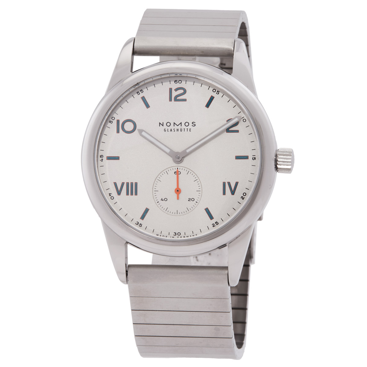 Nomos Pre-owned Pre-owned Nomos Club Campus Hand Wind White Dial Men's ...