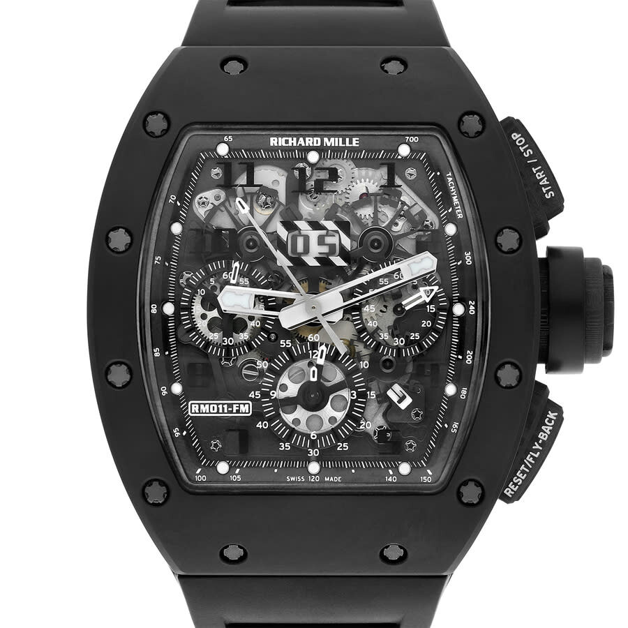 Richard Mille Pre-owned Richard Mille Rm 011 Chronograph Automatic Men's Watch RM-011 FM - Pre ...