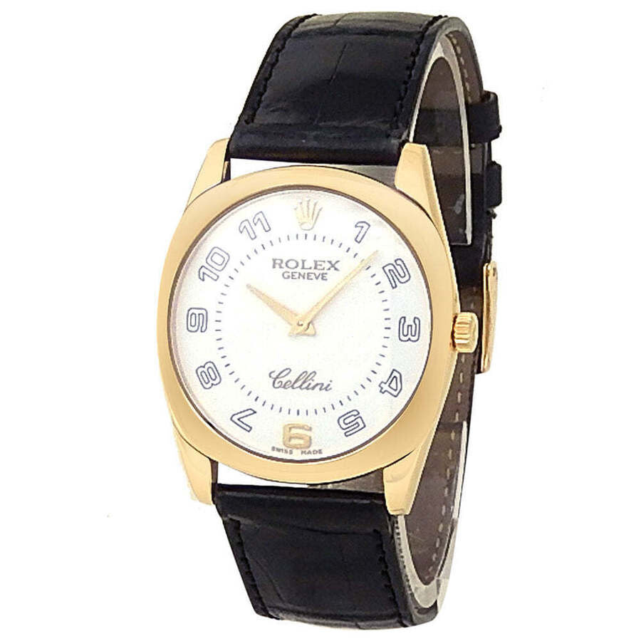 Rolex Pre-owned Rolex Cellini Hand Wind White Dial Men's Watch M4233/8 ...