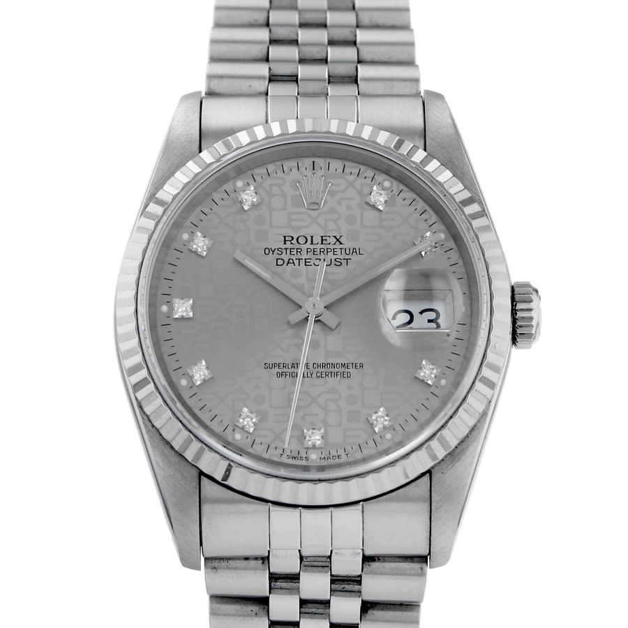 Rolex Pre-owned Rolex Datejust 36 Automatic Chronometer Grey Dial Men's ...
